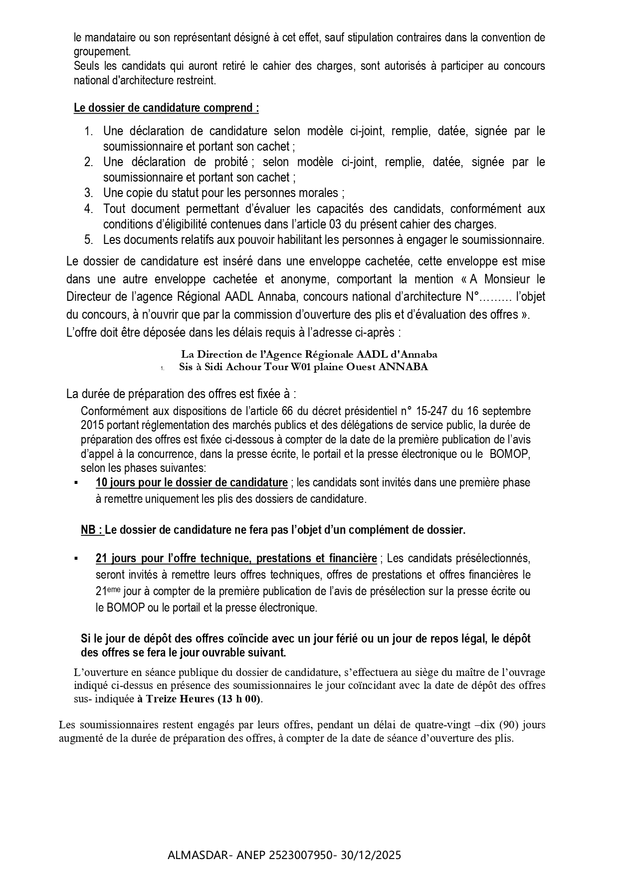 المصدر - PROGRAMME DE LOGEMENTS LOCATION-VENTE CONCOURS NATIONAL D ...